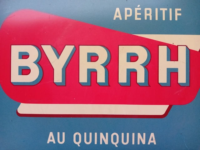 ANCIEN PLATEAU PUBLICITAIRE tôle Vin apéritif au quinquina BYRRH - bar ...