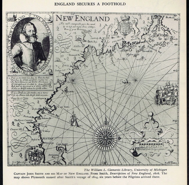 CAPTAIN JOHN SMITH'S Map of New England and Plymouth 1614 --1951 Page ...
