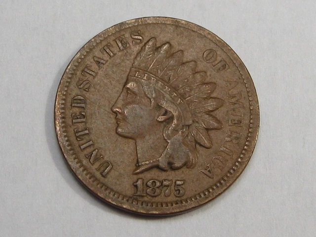 MEGLIO PERIODO FORTE Ottime Condizioni 1875 Indiano Testa Penny. #1 EUR ...