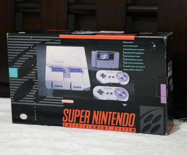 SUPER NINTENDO SNES Console System Complete In Box CIB Super Mario ...