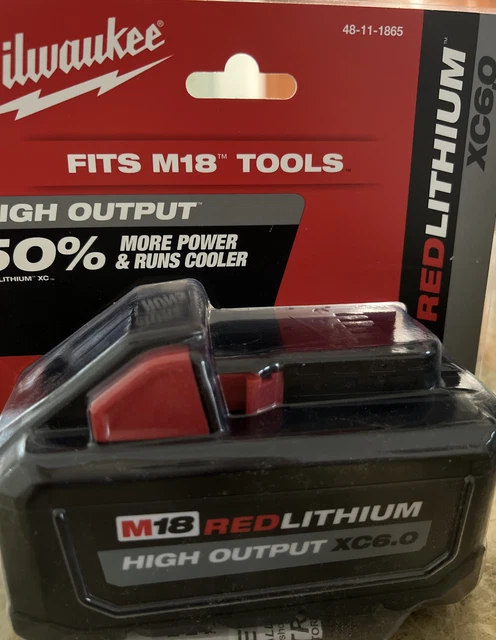 MILWAUKEE M18 RED Lithium High Output XC 6.0Ah Battery Pack -... $125. ...