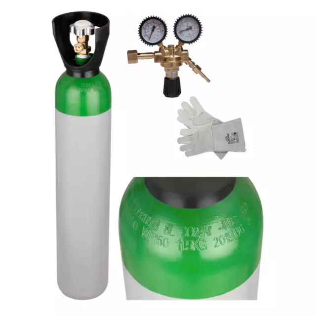 ARGON/CO2 BOMBOLE GAS Saldutara 8L 180B Riduttore Turbo MIG MAG TIG Weld Guanti EUR 138,99 ...