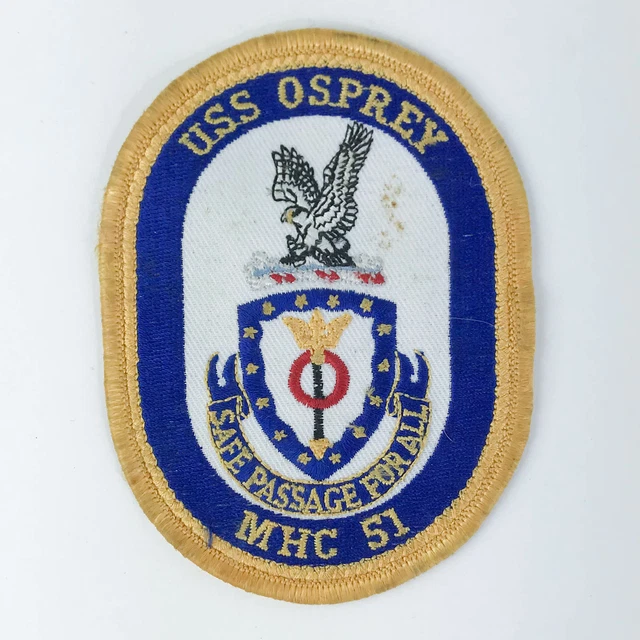 VINTAGE NAVY USS MHC-51 Osprey Embroidered Patch $14.95 - PicClick