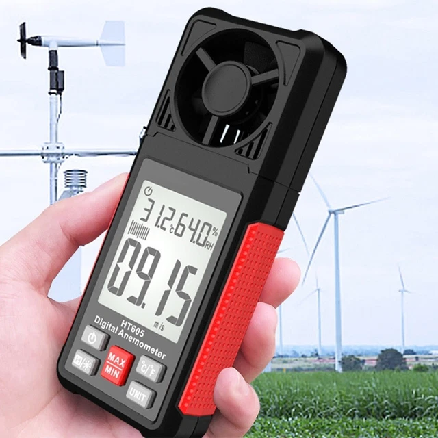 EASY TO USE HT605 Handheld Anemometer for Wind Speed Temperature ...