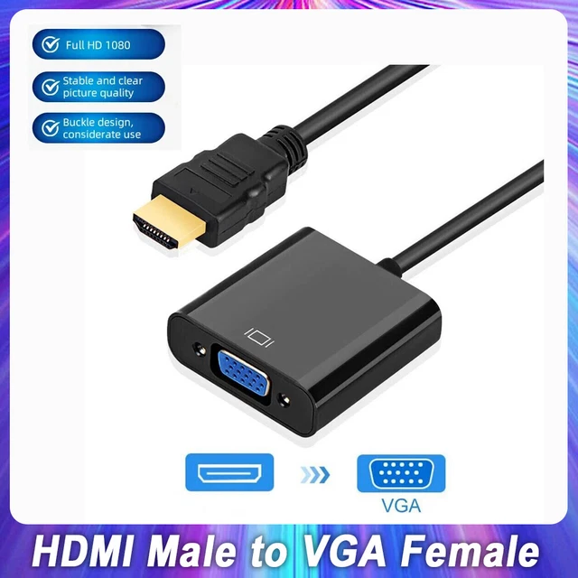 HDMI EINGANG ZU VGA AUSGANG - HDMI zu VGA Konverter Adapter Für PC DVD TV Monito EUR 3,34 ...