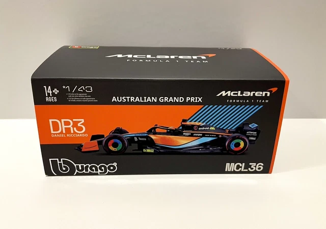 NEUF BURAGO 1:43 F1 McLaren MCL36 - Daniel Ricciardo Australian GP 2022 38064R EUR 19,76 ...
