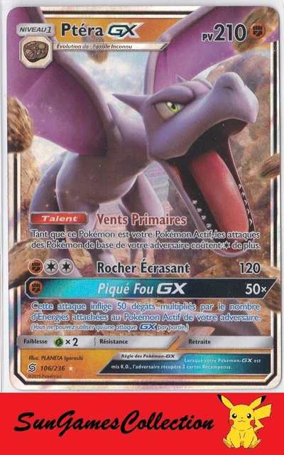 🌹 CARTE POKEMON Ptera Gx 106/236 SL11 Harmonie des Esprits Neuve VF ...