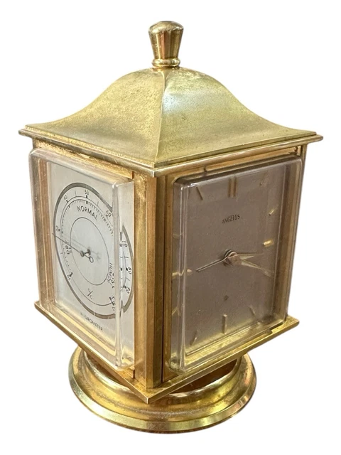 ANGELUS WEATHER STATION Barometer Thermometer Hydrometer Clock £165.00 ...