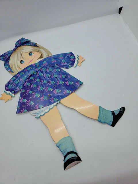 PAPER DOLL ARTICULATED Girl Dress Arms Legs Move Hips Head Move Vintage ...