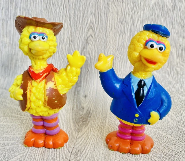 SESAME STREET BIG Bird Vintage 1980s Figures Postman Cowboy Toys 8cm ...