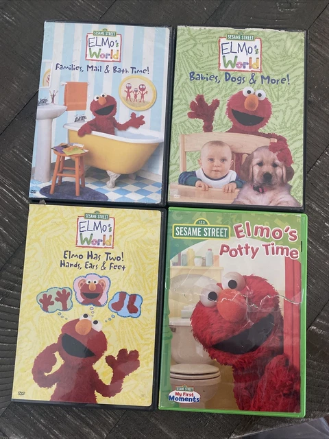LOT DE 4 DVD Sesame Street Elmo's World The Great Outdoors, animaux de ...