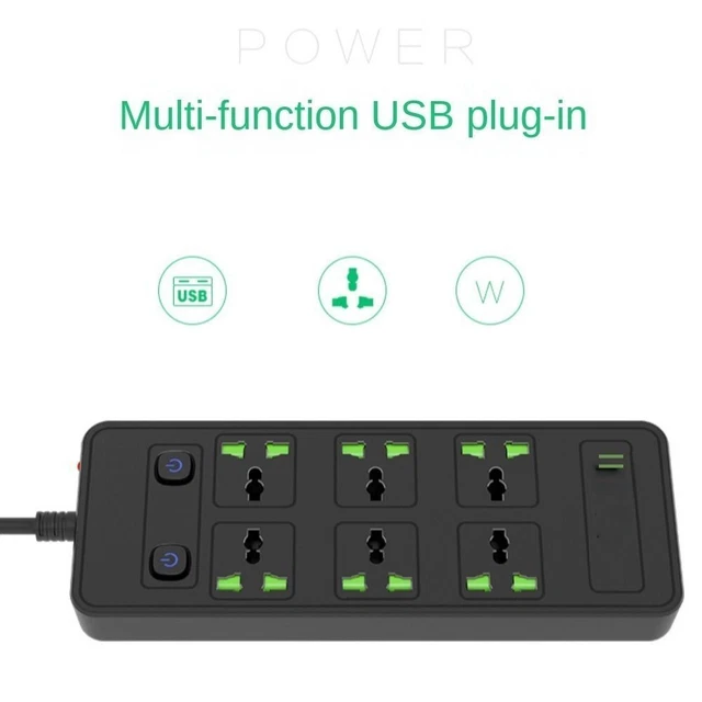 PC PORTABLE POWER Strip Dual Switch Extension Socket Office $39.08 ...