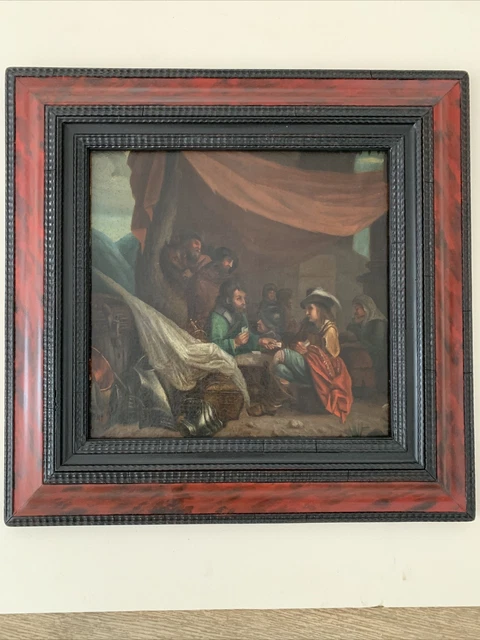 TABLEAU XIX ANCIEN huile sur toile XVII Cadre Hollandais EUR 280,00 - PicClick FR