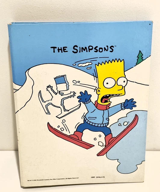 BART SIMPSON BINDER The Simpsons Folder 1996 Rare Collectable Bart $30. ...