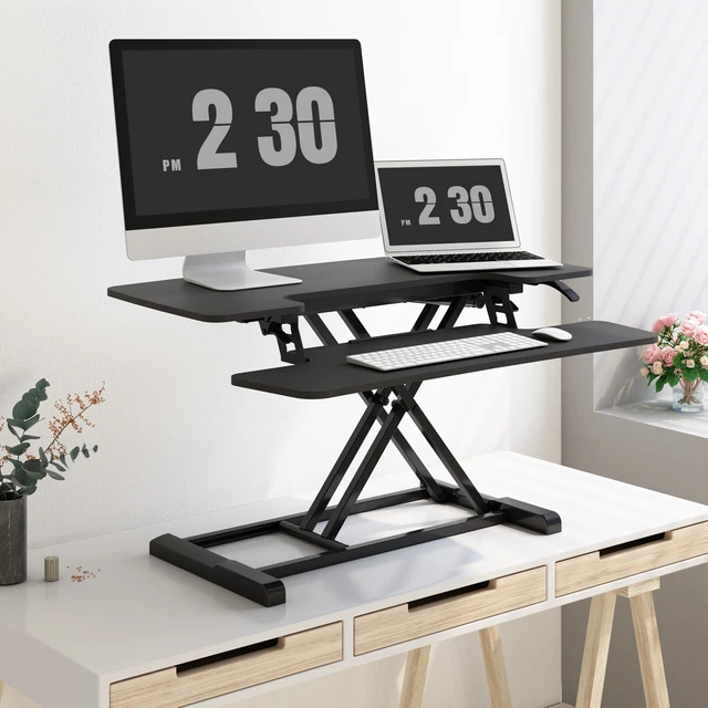 FLEXISPOT 35&U-SHAPE OFFICE Desk Riser Height Adjustable Standing Desk ...