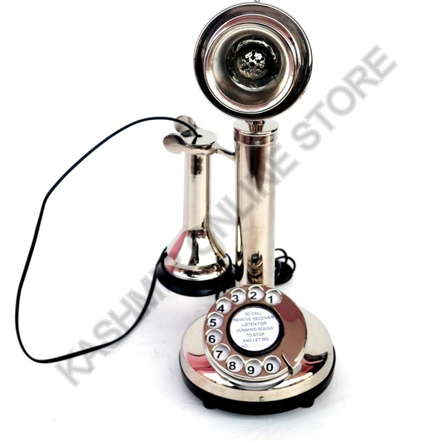 BRASS NICKEL & Iron Telephone-Elegant Antique Style Telephone for Home ...