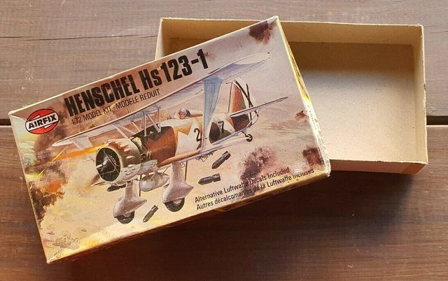 HENSCHEL HS 123-1 1/72 Scale Empty Model Box Airfix £7.10 - PicClick UK