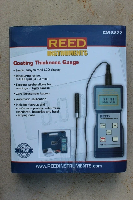 REED INSTRUMENTS CM-8822 Coating Thickness Gauge $299.99 - PicClick CA