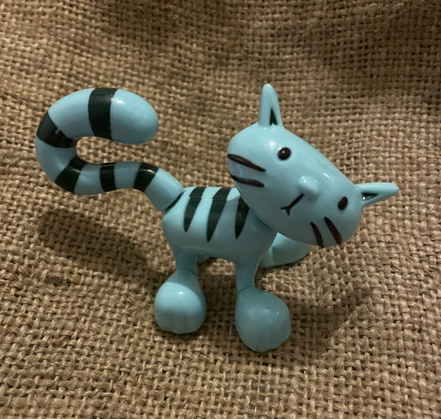 BOB THE BUILDER PILCHARD Blue Cat RARE Plastic Posable Action Figure ...