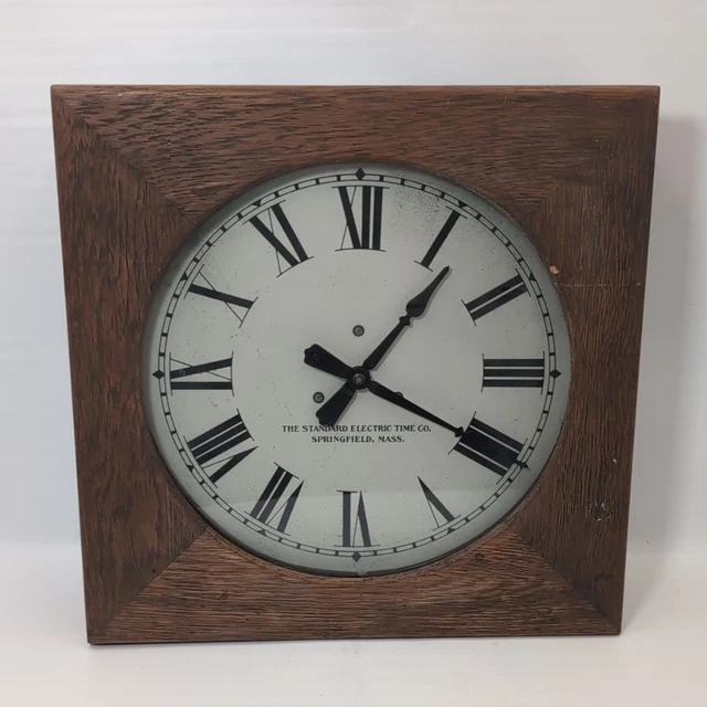 VINTAGE ORIGINAL “THE Standard Electric Time Co” Wood Gallery Wall ...