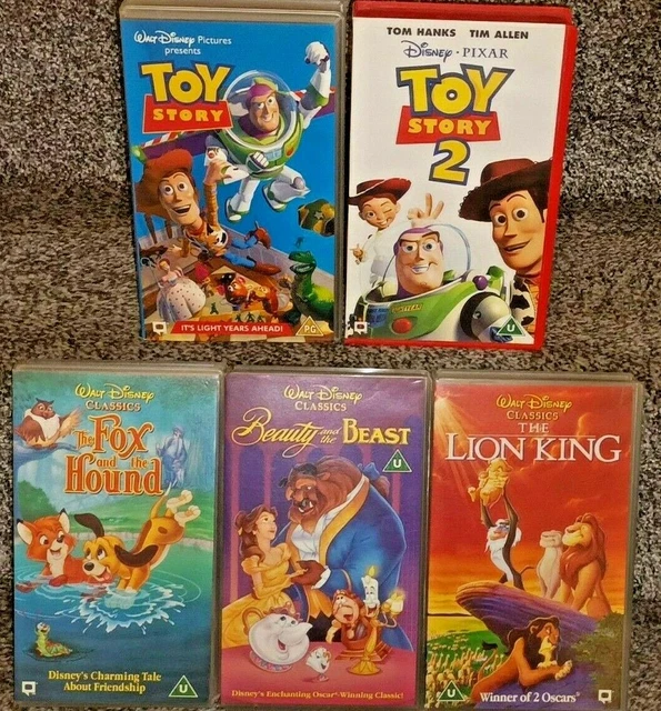 JOB LOT OF 5 x Walt Disney VHS Video Tapes - Animated Movies - Mostly U ...