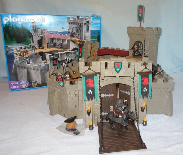 PLAYMOBIL 4866 KNIGHTS Falcon Knights Castle+ACCESSORIES+ ORIGINAL BOX ...