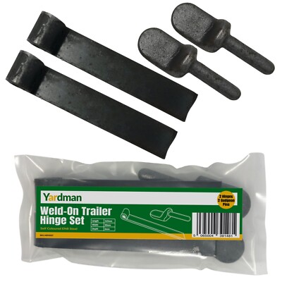 YARDMAN WELD ON Trailer Hinge Set – 2pce 165mm Hinges 2pce Gudgeon ...
