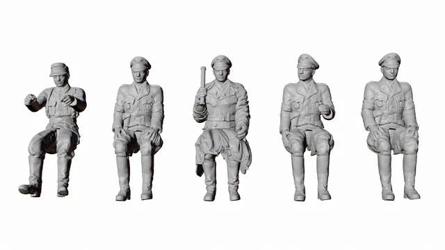 WWII GERMAN ARMY Field Marshal Staff Car - 5 Figure Set £8.49 - PicClick UK
