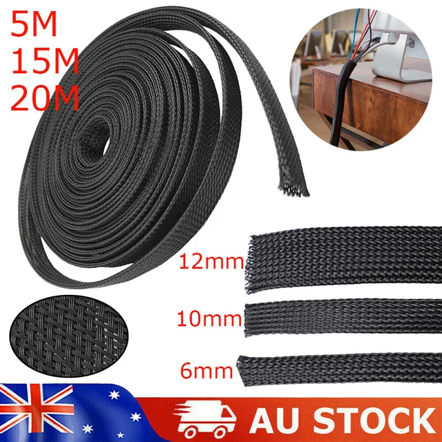 EXPANDABLE BRAIDED CABLE Sleeve Protector Sheath Mesh Tube Power Cord ...