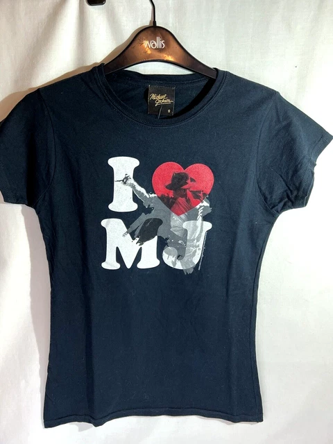 MICHAEL JACKSON OFFICIAL Exhibition (I Heart MJ) Black Womens (S) T ...