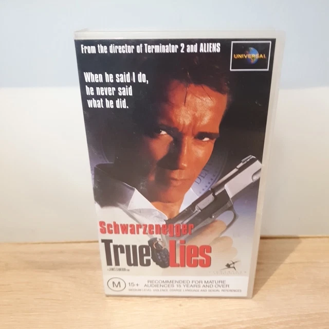 TRUE LIES 1994 VHS Video Tape - CIC Video PAL - Arnold Schwarzenegger ...