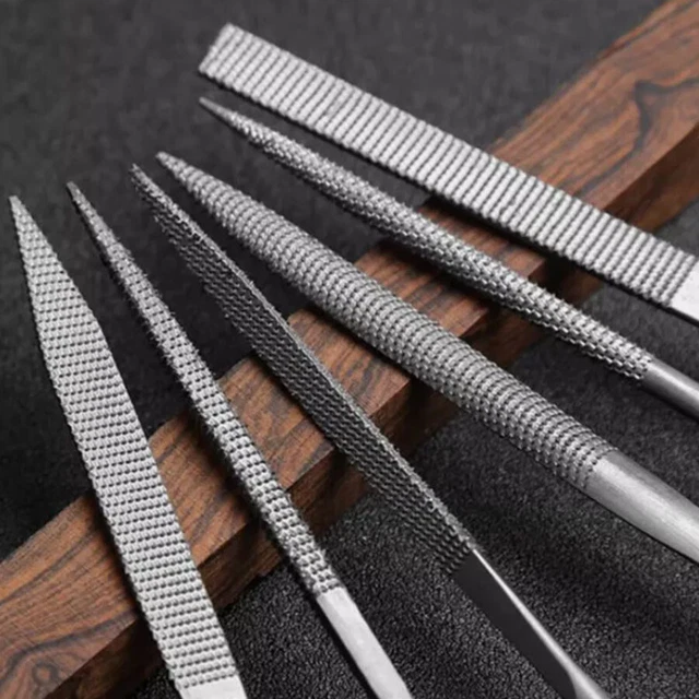 6PCS MINI FILES Set Metal Filing Rasp Needle File Wood Tools Hand ...