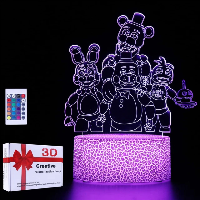 FNAF FIVE NIGHTS at Freddy's 3D LED Lamp Night Light 16-Colours ...