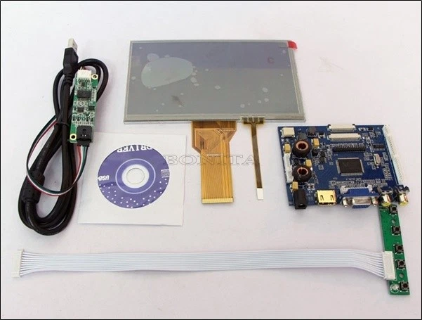 HDMI+VGA+2AV+AUDIO CONTROL BOARD+7INCH 800*480 AT070TN93 Lcd Display ...
