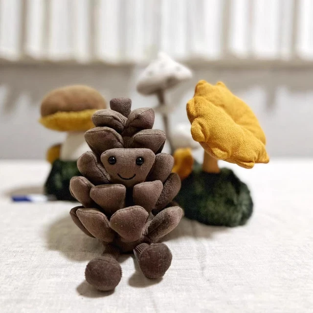 JELLYCAT AMUSEABLE PINE CONE 13CM Plush Toy, Woodland Pinecone,Dust Bag ...