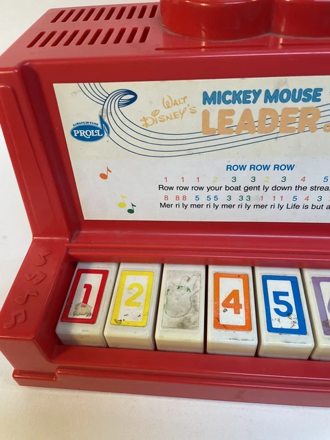 VINTAGE DISNEY WALT Disney’s Mickey Mouse Leader Of The Band Piano No ...