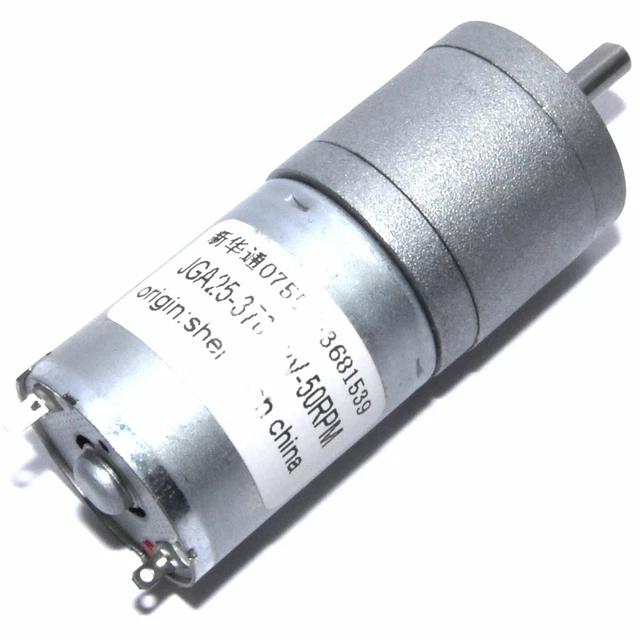 MOTORE DC INGRANAGGI 50 giri/min 12 V jga25-370 25x25x66 Arduino Pi ...