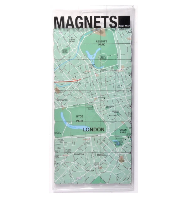 LONDON UK CITY Map Fridge Magnets - Learn the City Map Knowledge - New ...
