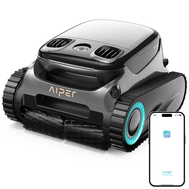 AIPER SCUBA S1 Pro Cordless Robotic Pool Cleaner Wall Climbing Waterine ...