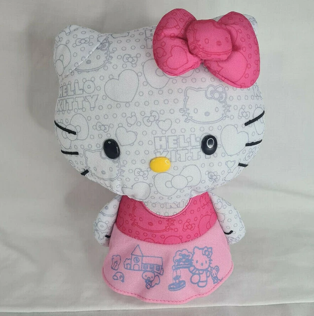 HELLO KITTY COLOUR Me Kitty Colouring In Plush 7" Soft Toy 2015 VGC £12 ...