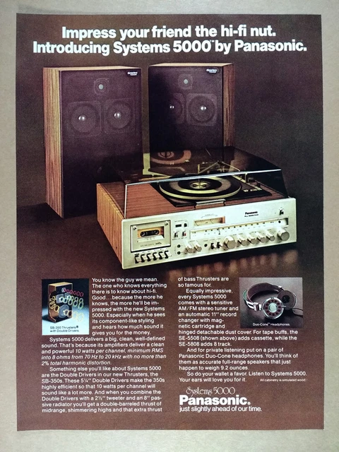 1978 PANASONIC SE-5508 systèmes de cassettes de récepteurs stéréo 5000 ...