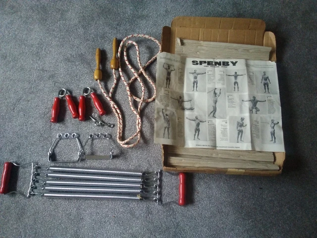 VINTAGE SPENBY CHEST Exerciser Expander 1960's Rare 5 Spring / Grip ...