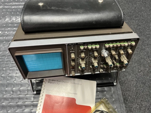 PHILIPS PM3217 50MHZ Dual Channel Oscilloscope with Manual and Probe £ ...
