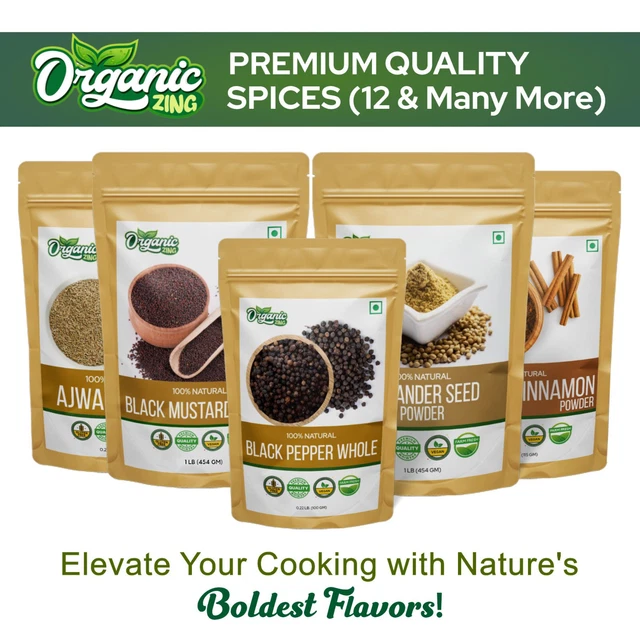 ORGANIC ZING PREMIUM Powders & Spices – Ajwain, Turmeric, Amchur & More ...