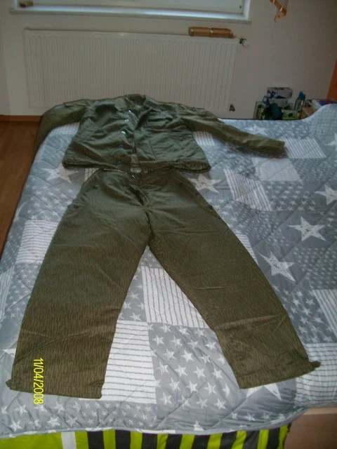 DDR NVA FELDDIENSTUNIFORM FDU Winter Strichtarn Watte Kombie 48 Jagt ...