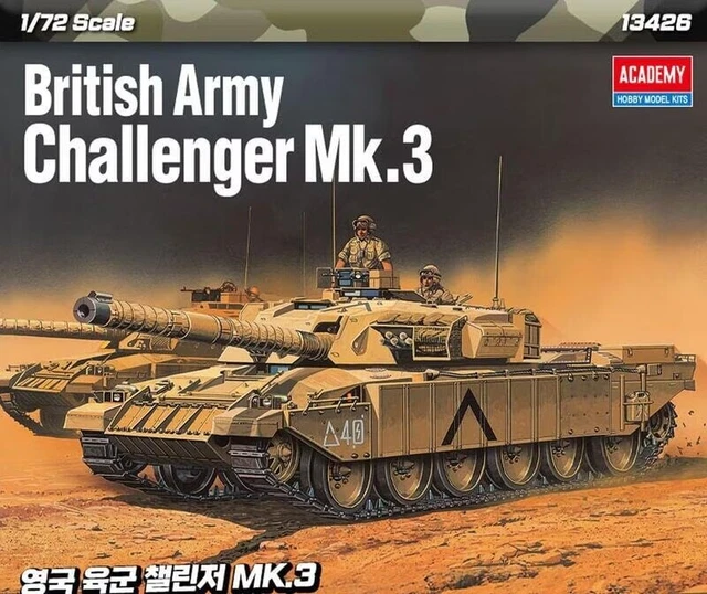 BRITISH ARMY CHALLENGER Mk.3 Tank 1:72 Plastic Model Kit ACADEMY £10.50 ...