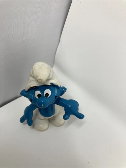 SMURFS POINTING FINGER Smurf 20050 Rare Vintage Original Display Figure ...