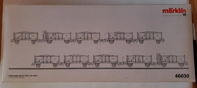 MÄRKLIN HO 46030 10 wagons petits wagons à ridelles hautes TBE/ BO EUR ...