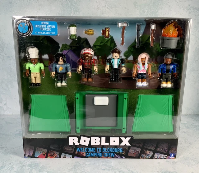 ROBLOX CAMPING CREW Welcome to Bloxburg Play Set 6 Figures with Virtual ...