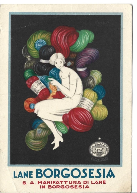 CARTOLINA - PUBBLICITARIE - Lane Borgosesia - Illustrata Cappiello ...
